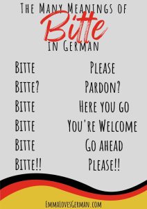 7 Meanings of ‘Bitte’ [The Most Versatile German Word] – Emma Loves German