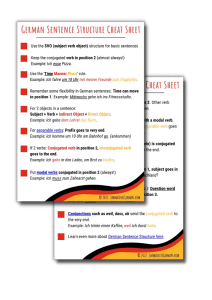 German Sentence Structure Cheat Sheet – Emma Loves German